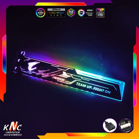 Liquidation Aorus Gaming Led VGA Bracket 5v ARGB Color Synchronized Hub Coolmoon Mainboard
