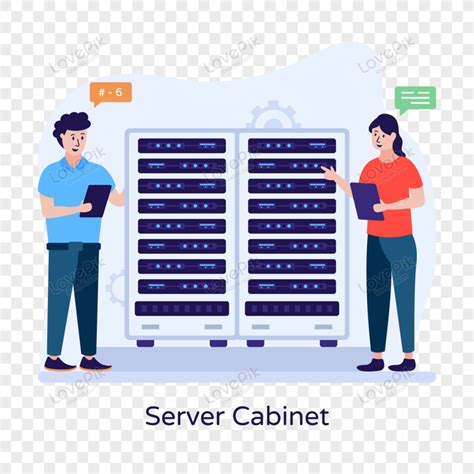 서버 캐비닛의 평면 그림 Png 일러스트 무료 다운로드 Lovepik