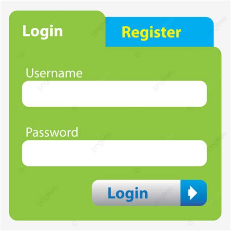 Illustrated Login Interface Username And Password Log In Website Sign
