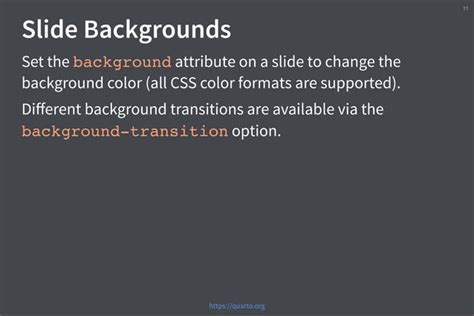 quarto presentations with reveal js