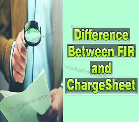 How Does An FIR Differ From A Charge Sheet