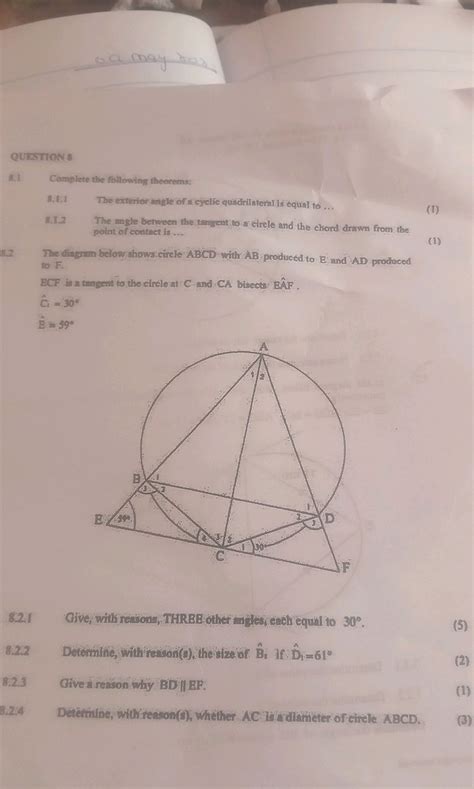 81 Complete The Following Theorems 811 Studyx