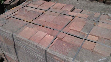 Брусчатка из песчаника красная 4 см 10x10 10x20