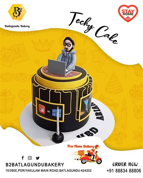 🎂 Techy Theme Cake With Freshcream B2batlagundubakery