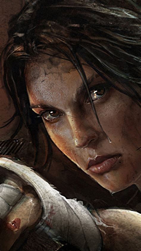 Download Lara Croft Iphone Close Up Wallpaper