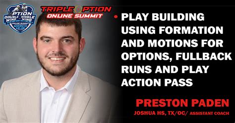 Play Building Using Formation And Motions For Options Fullback Run