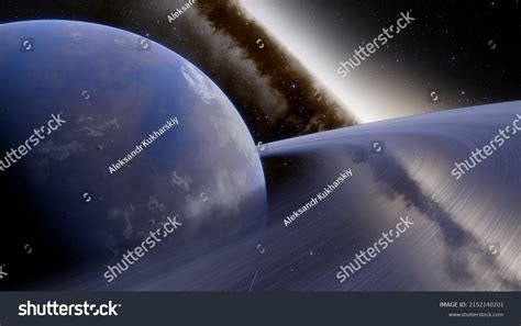 Planetary Planet Space Exoplanet Background 3d Stock Illustration