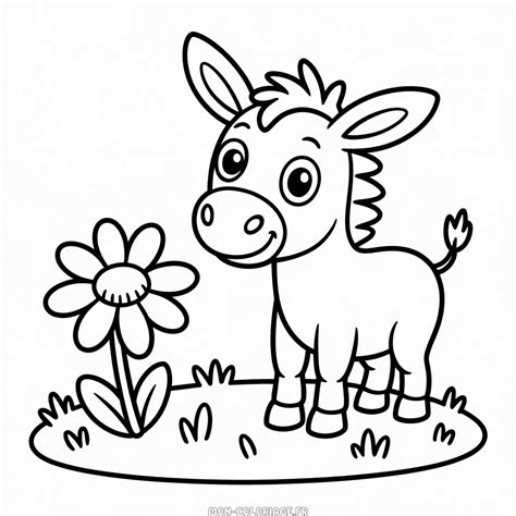Coloriage Âne Facile Coloriages Gratuits à Imprimer Pour Enfants