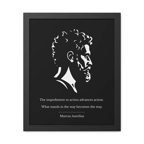 Marcus Aurelius The Obstacle Is The Way Wall Art Stoic Philosophy