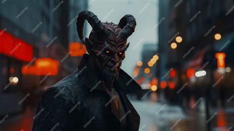 Free Photo Male Representation Of Demon Entity