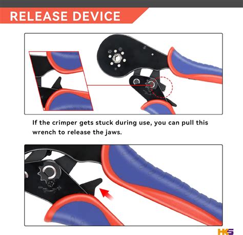 Buy HKS Ferrule Crimping Tool AWG With PCS Red Copper Terimnals Hexagonal Self