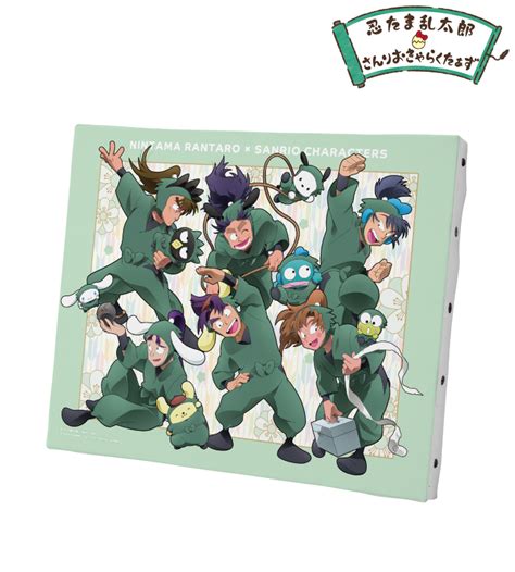 忍たま乱太郎×サンリオキャラクターズ 描き起こしイラスト 六年生集合 キャンバスボード Arma Biancaアルマビアンカ