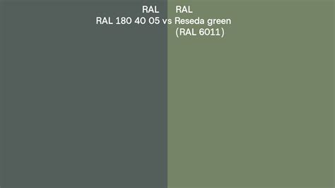 RAL RAL 180 40 05 Vs Reseda Green Side By Side Comparison