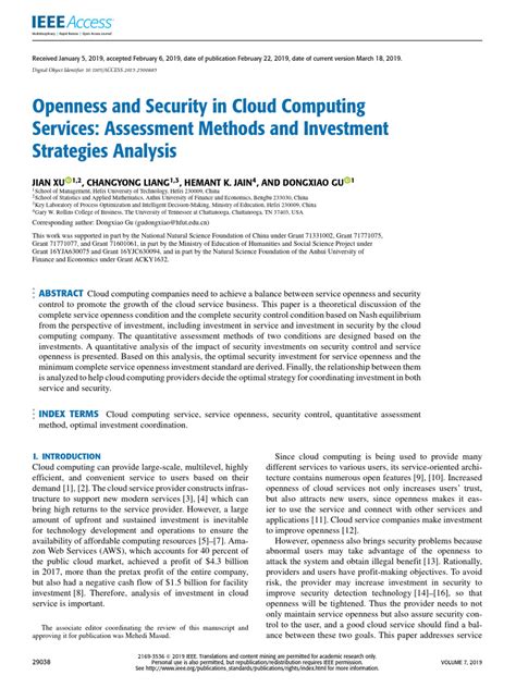 Cloud Computing Balancing Openness And Security Pdf Game Theory