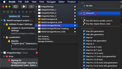 【已解决】mac中xcode中webdriveragent编译报错：signing For Integrationapp Requires A