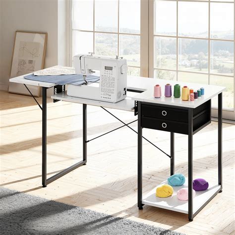 Vevor Sewing Machine Table With Drawers 315 Mdf Desk