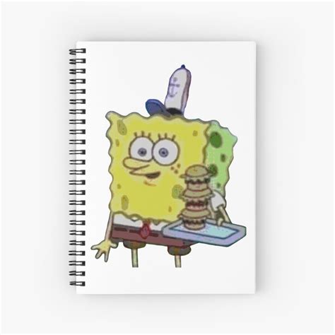 Spongebob Meme Spiral Notebook By Katikat Redbubble