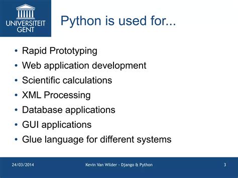 Django And Python Introduction Ugent Ppt