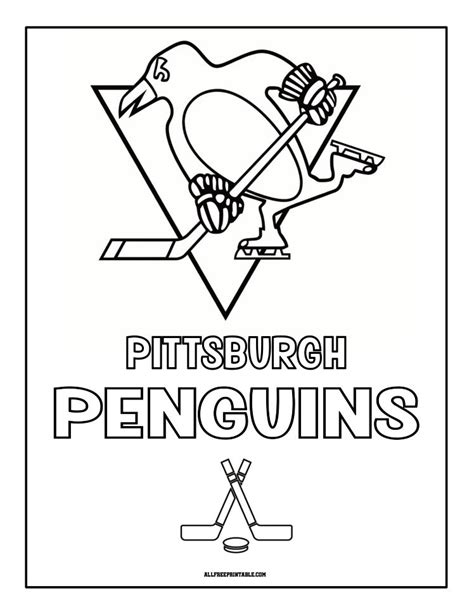 Pittsburgh Penguins Logo Coloring Page