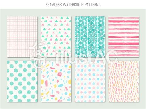 Hand Drawn Watercolor Style Seamless Pattern
