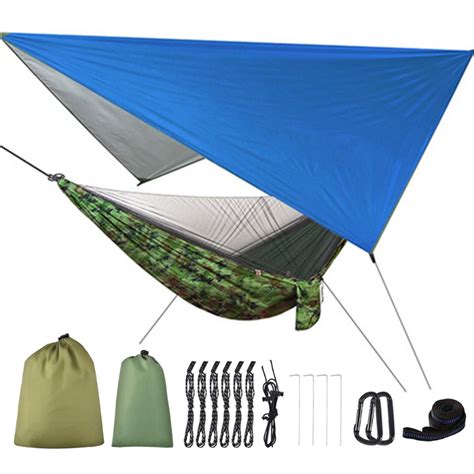 Camping Hangmat Met Klamboe En Tarp Regenhoes En B Vicedeal