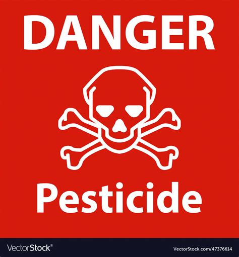 Danger Pesticide Symbol Sign On White Background Vector Image