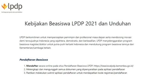 Persyaratan Beasiswa Lpdp Newstempo