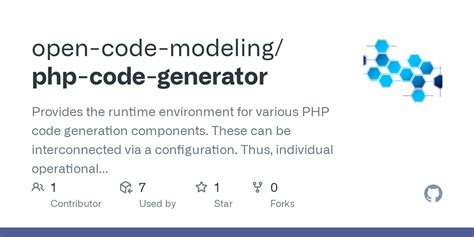 Github Open Code Modelingphp Code Generator Provides The Runtime