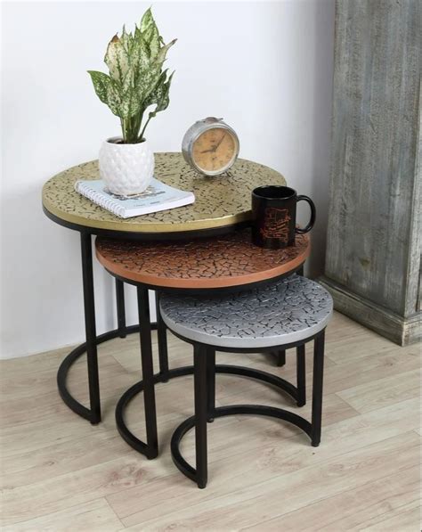 Round Wooden Nesting Table Set 3 Tables At Rs 4500 Set In Jodhpur Id