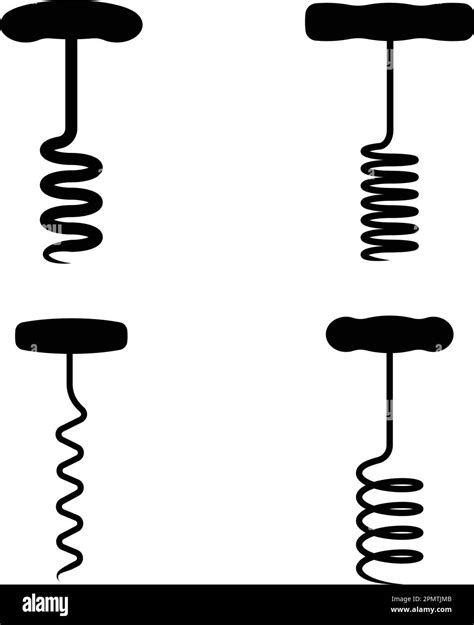 Corkscrew Icon Vector Illustration Simple Design Stock Vector Image