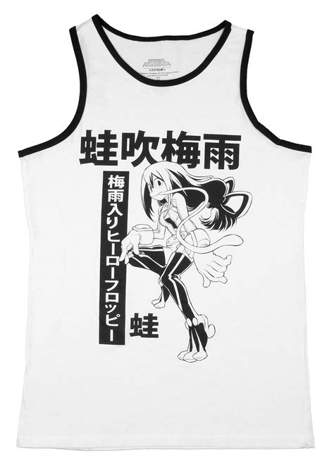 My Hero Academia Mens Tsuyu Asui Froppy Ringer Muscle Tank