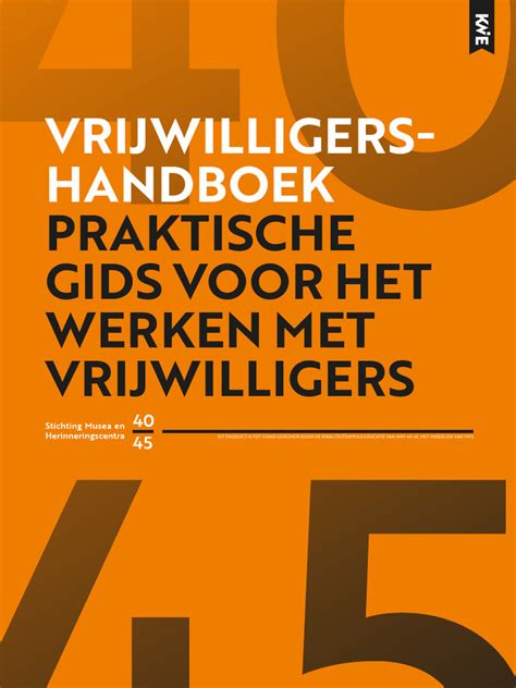 Smh Kwie Praktische Gids Voor Het Werken Met Vrijwilligers V04 Lr Pdf