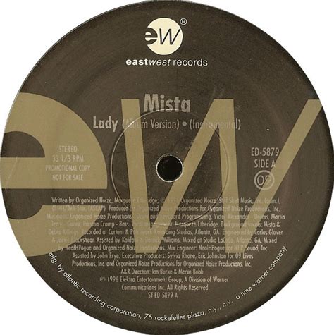 Mista Lady Vinyl 12 33 ⅓ Rpm Promo Vinylheaven Your Source