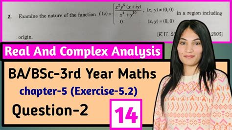 Babsc 3rd Maths Real And Complex Analysis Chapter 5exercise 52