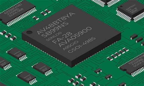 Premium Vector Isometric Electronic Board Isometric Printed Circuit
