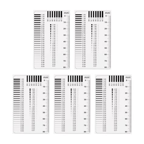 Uxcell 5pcs High Precision SEC Size Estimation Chart 80mm For Diameter