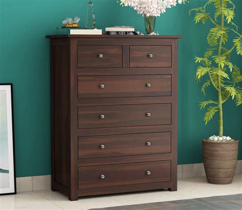 Ps Decor Contemporary Sheesham Wood Chest Of Drawers Drawer Storage Sideboard Bedroom Hall