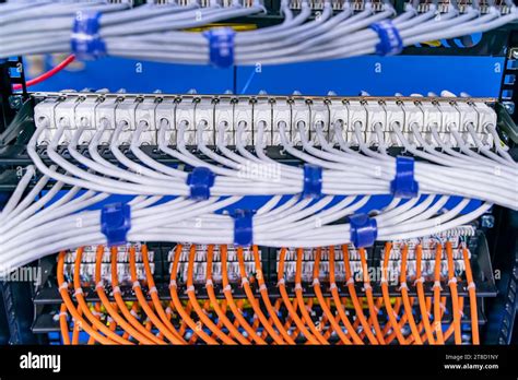 Information Technology Computer Network Telecommunication Ethernet Cables Connected To Internet