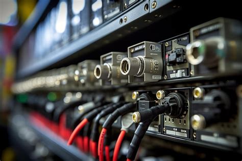 Premium Ai Image Neatly Arranged Industrial Sensors On A Panel