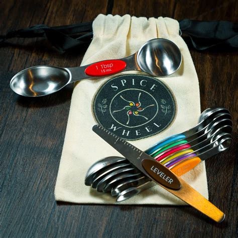 Magnetic Spoons With Leveler And Canvas T Bag