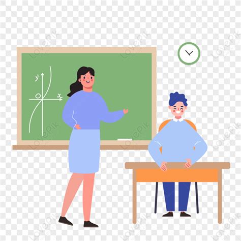 한 교실 학습 교육 그림에 하나 시계 일러스트tv삽화 Png 일러스트 무료 다운로드 Lovepik