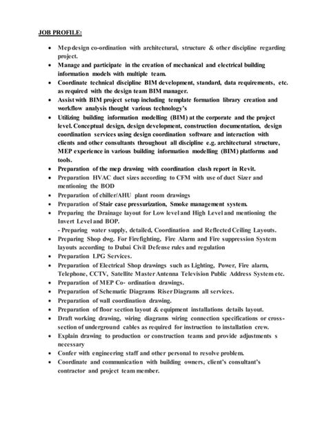 Cv Bim Revit Mep Modeler And Draftsman Docx