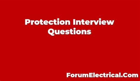 Forumelectrical On Linkedin Protection Interview Questions