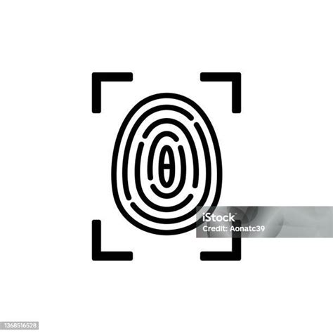 흰색 기호 및 기호 그림에서 격리된 지문 스캐너 아이콘 벡터입니다 발자국에 대한 스톡 벡터 아트 및 기타 이미지 발자국 손