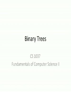Fillable Online Csd Uwo Binary Trees Computer Science Csd Uwo Fax Email Print PdfFiller
