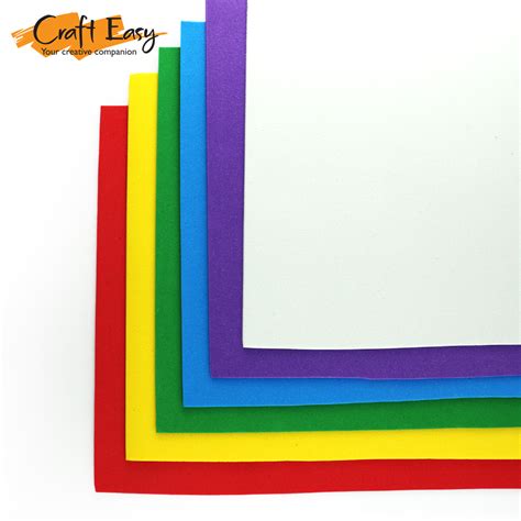 Craft Easy A4 Foam Sheets Assorted Colors 6 Pcs Shopee Philippines