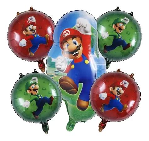 Kit Globos Metálicos Mario Y Luigi Con 4pzs Mercadolibre