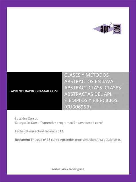 Cu00695b Clases Abstractas Java Metodos Abstract Class Api Ejemplo