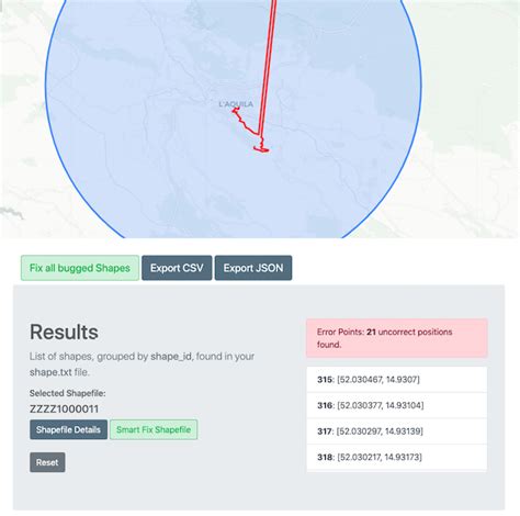 GTFS Shapes Validator
