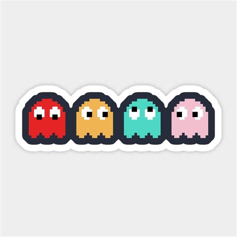 Pacman Ghosts Sticker Annie Potts Pac Man Simple Design Pacman